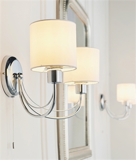 Modern Wall Light With Fabric Shades | Lighting Styles