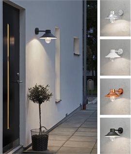 Exterior High Powered Modern LED Wall Light With Bell Jar Glass