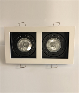 Adjustable Recessed Box GU10 Downlights - Single, Double and Triple - 3 ...