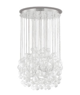 White & Clear Ball Multi-Drop Pendant