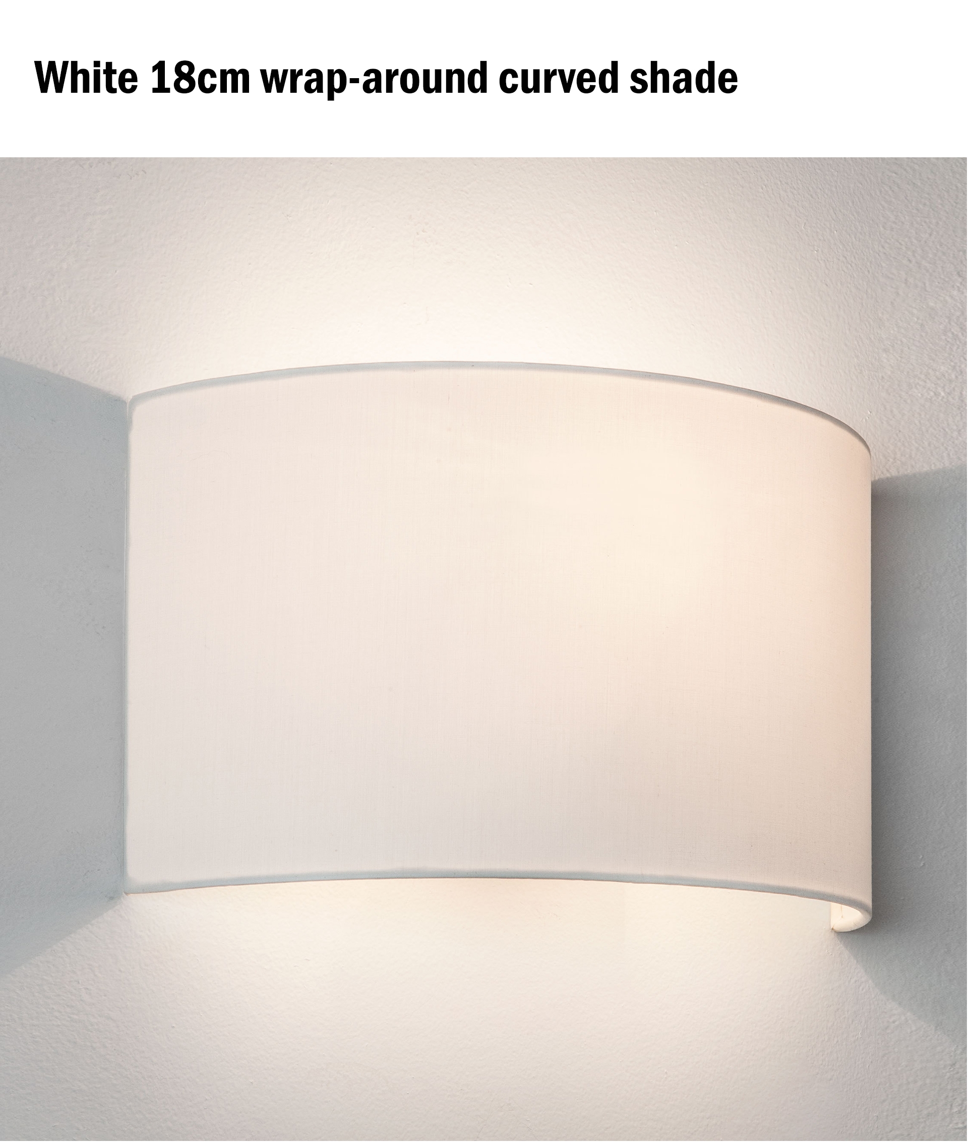 Simple Fabric Wall Light - Square Shade - Up & Down Lighting