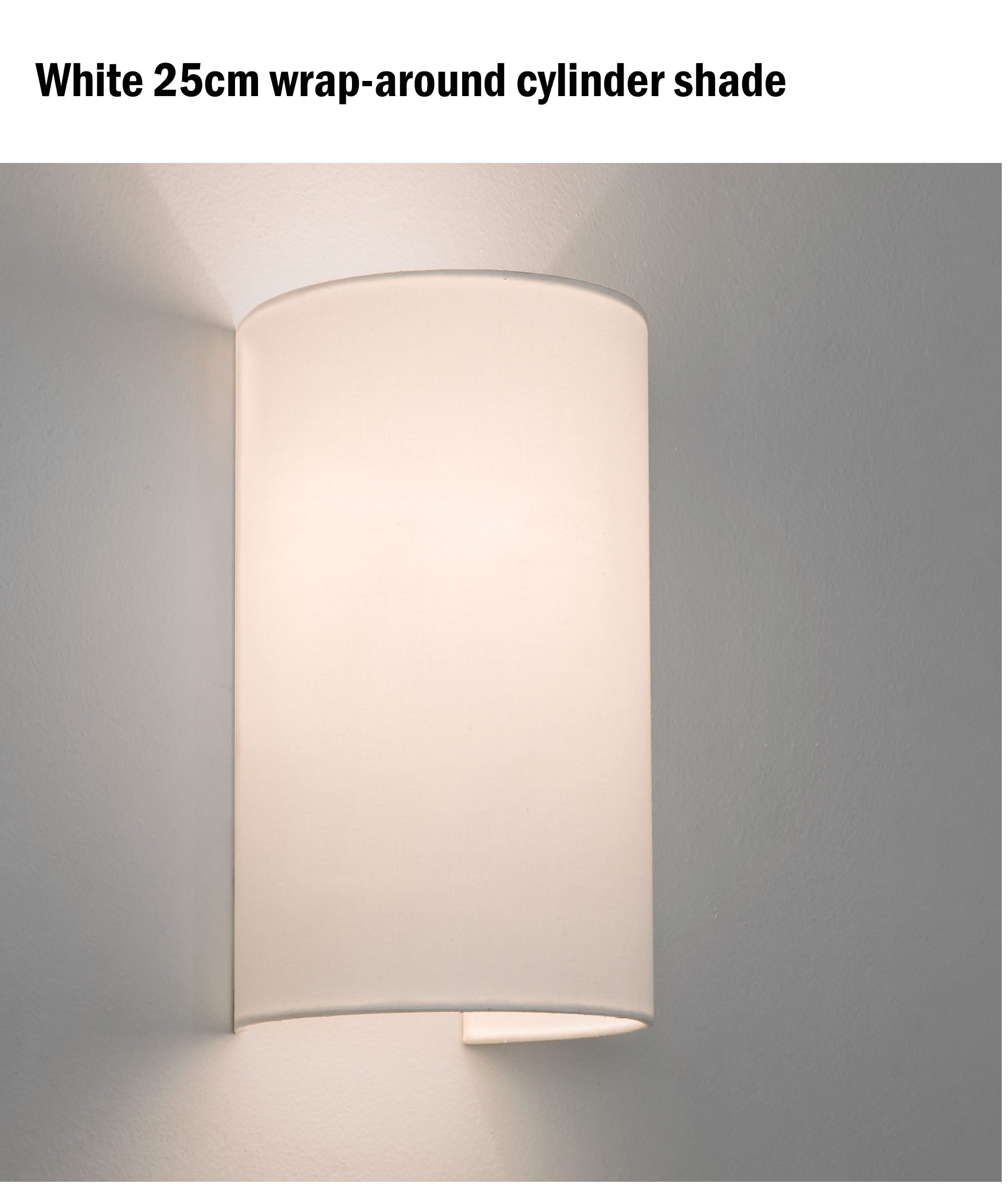 Simple Fabric Wall Light - Square Shade - Up & Down Lighting