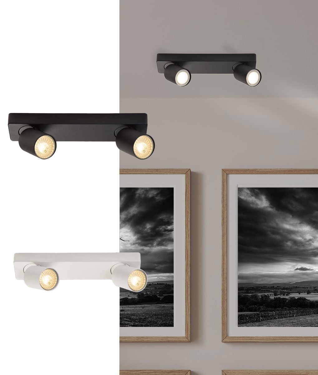 Double Adjustable Flush Mounted Spot Bar with Concealed Hinge