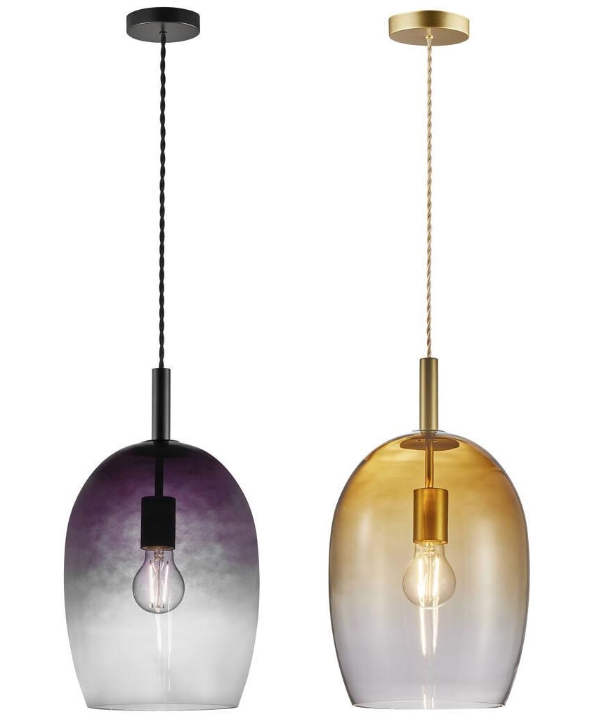 Graduated Coloured Glass Pendant in Three Sizes