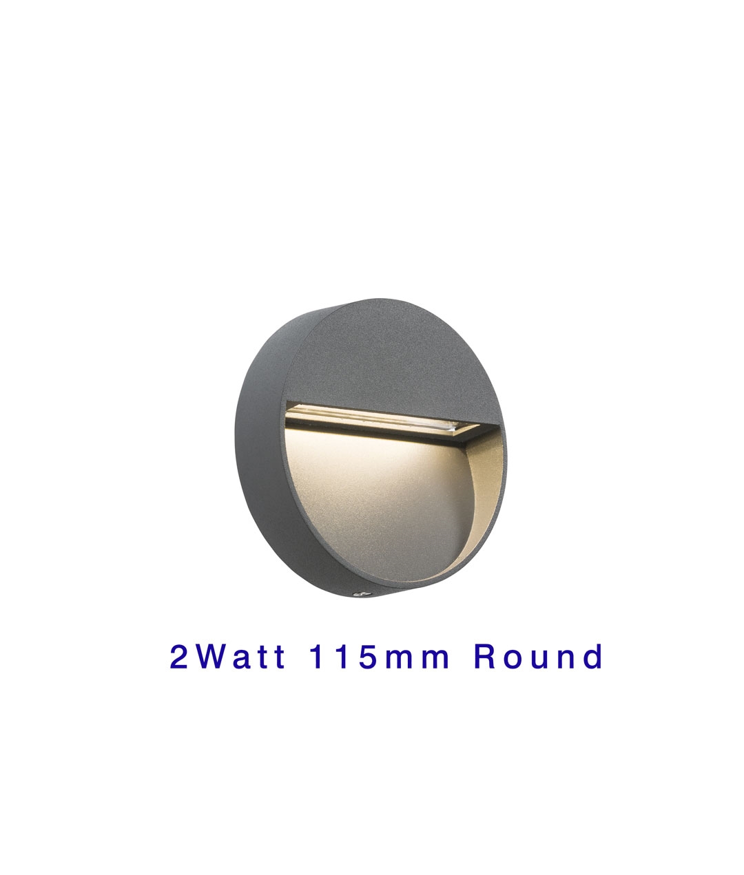 LED guide wall light, round or square option 2w or 4w
