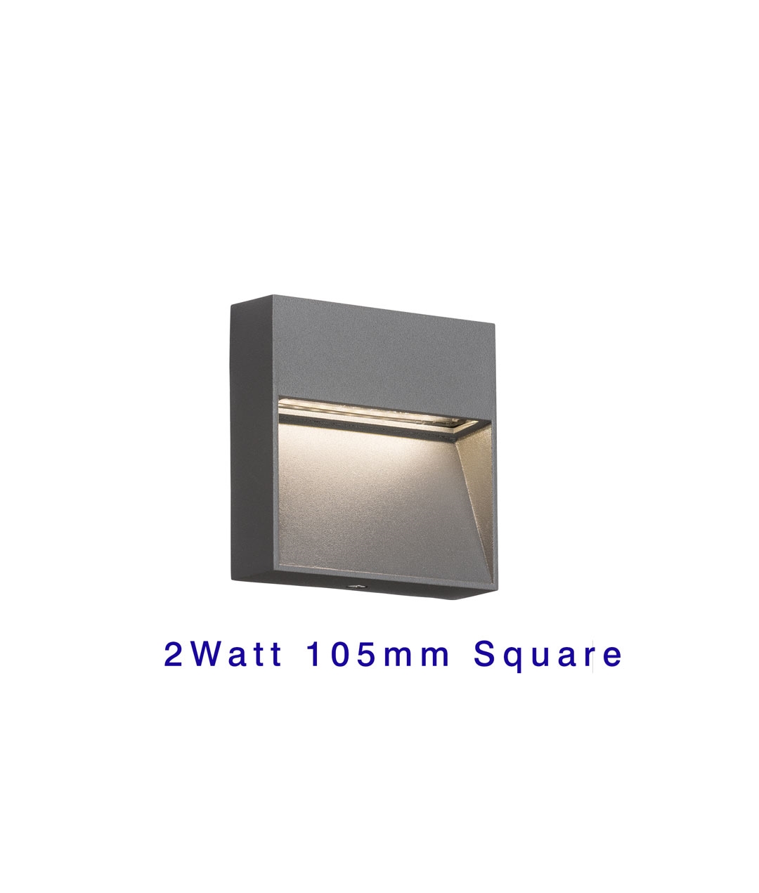 LED guide wall light, round or square option 2w or 4w