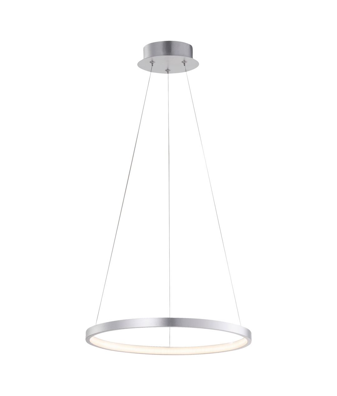 LED Circle Pendant in Gold or Silver Finish - 2 Sizes