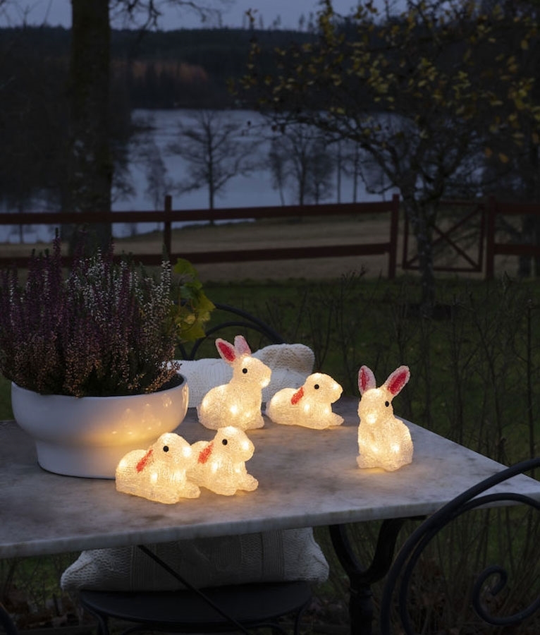 Konstsmide Outdoor or Indoor Use LED Rabbit String Light Set - Pack of 5