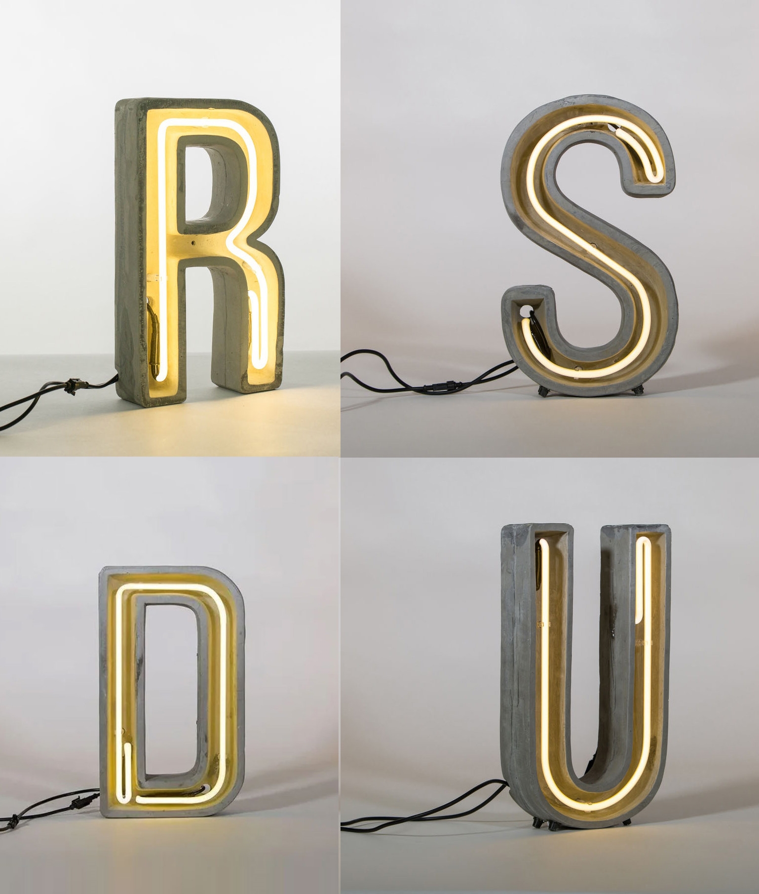 Neon Alphacrete Letters - Rated for Outdoor Use IP44