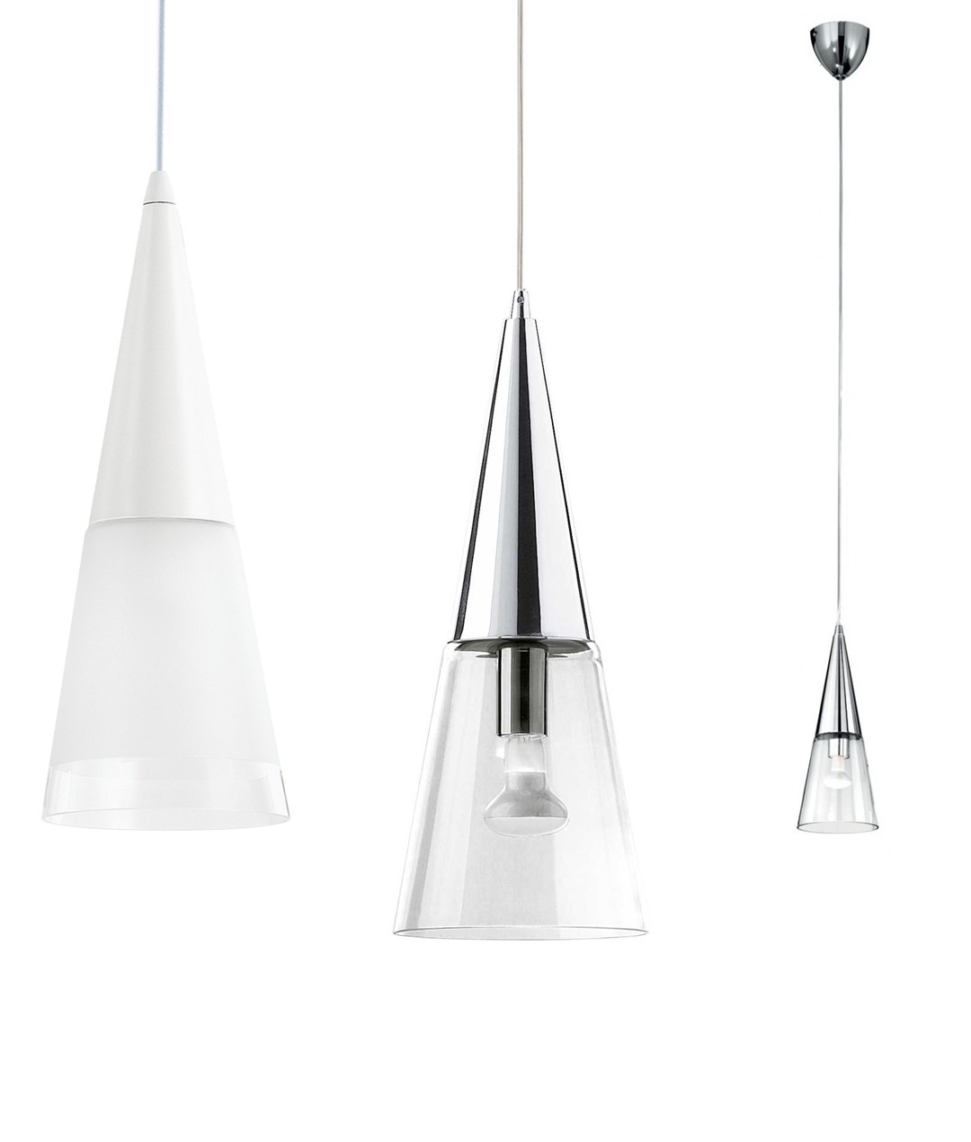 Fucsia 1 - The Tapered, Slim and Sexy Glass Light Pendant from Flos