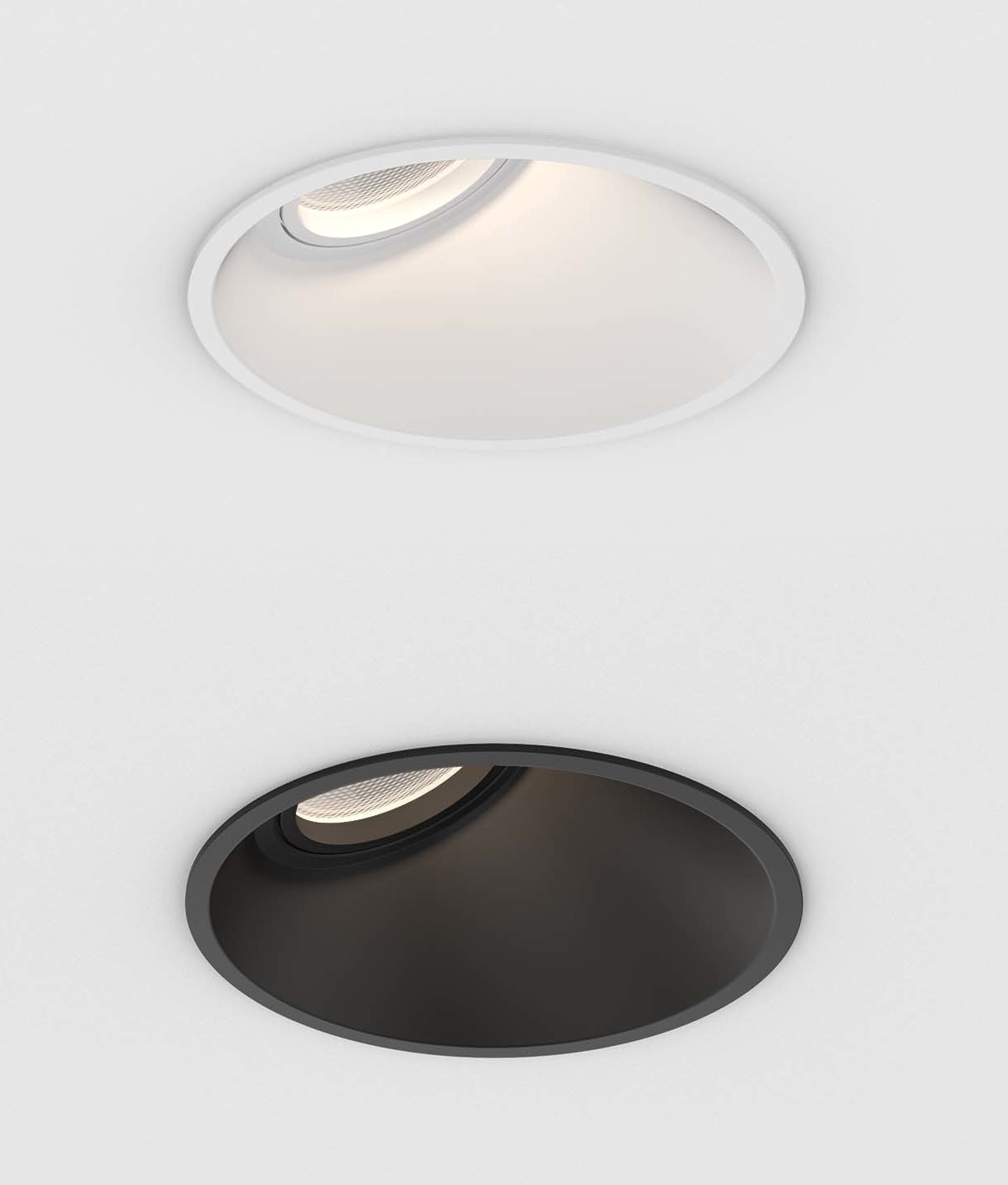 Low Glare Angled Downlight for LED Lamps
