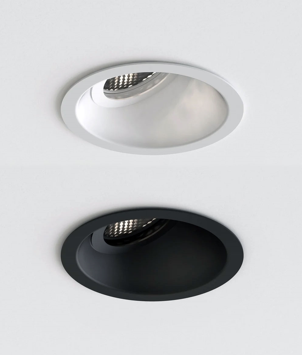 Modern Low Glare Angled Downlight for LED Lamps - Suitable for Bathrooms