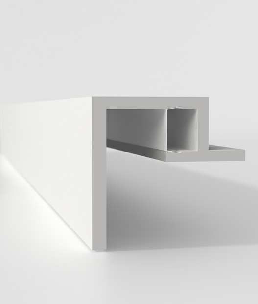 Recessed Reveal Lighting Profile for Alcoves and Step Walls