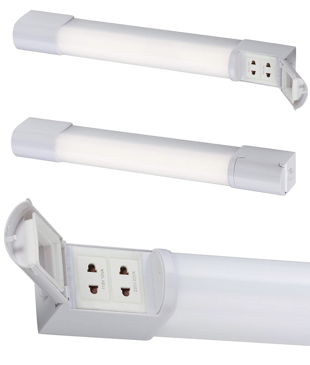 Budget-priced Slim LED Shaver Light with Dual Voltage Socket