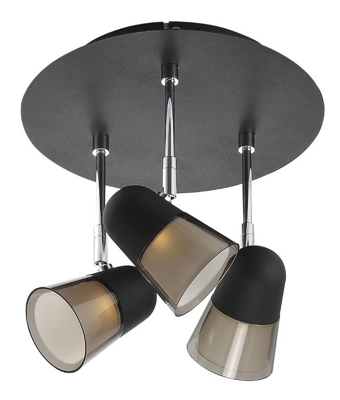 Round Plate with Triple Adjustable LED Ceiling Spots