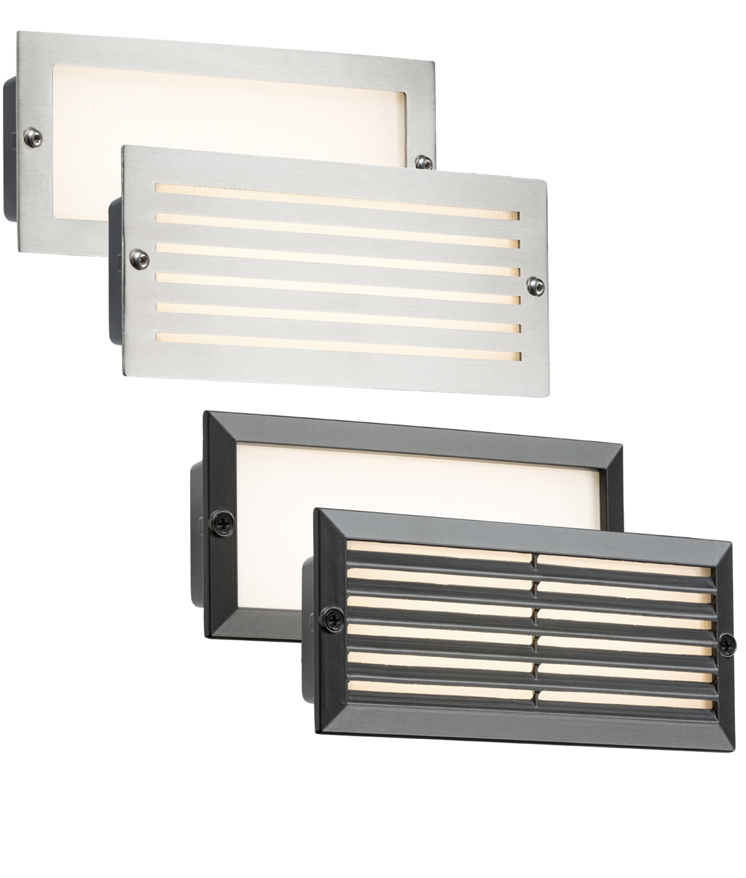 Recessed Brick Lights with Two Bezel Designs