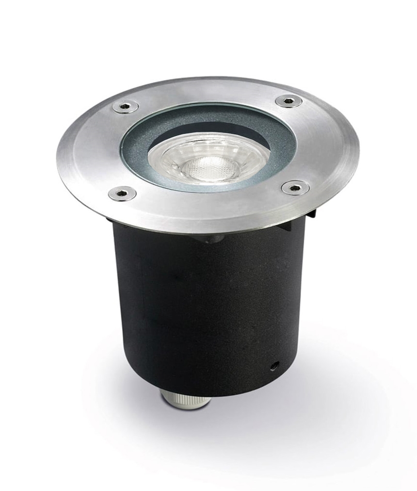 Robust 316 Stainless Steel Buried Exterior Ground Uplight - Round or Square