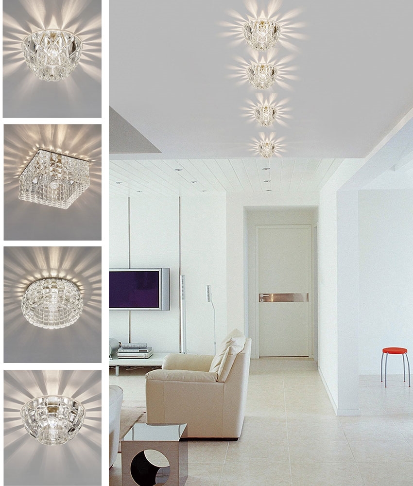 Semi-Recessed Decorative Crystal Spotlight for Light Pattern and Interest