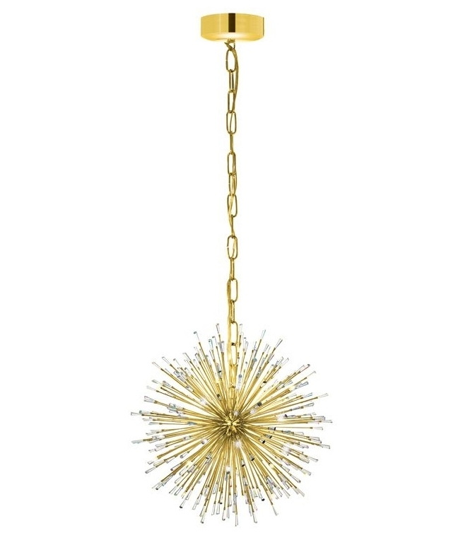 Crystal Explosion LED Pendant - Gold or Chrome Finishes