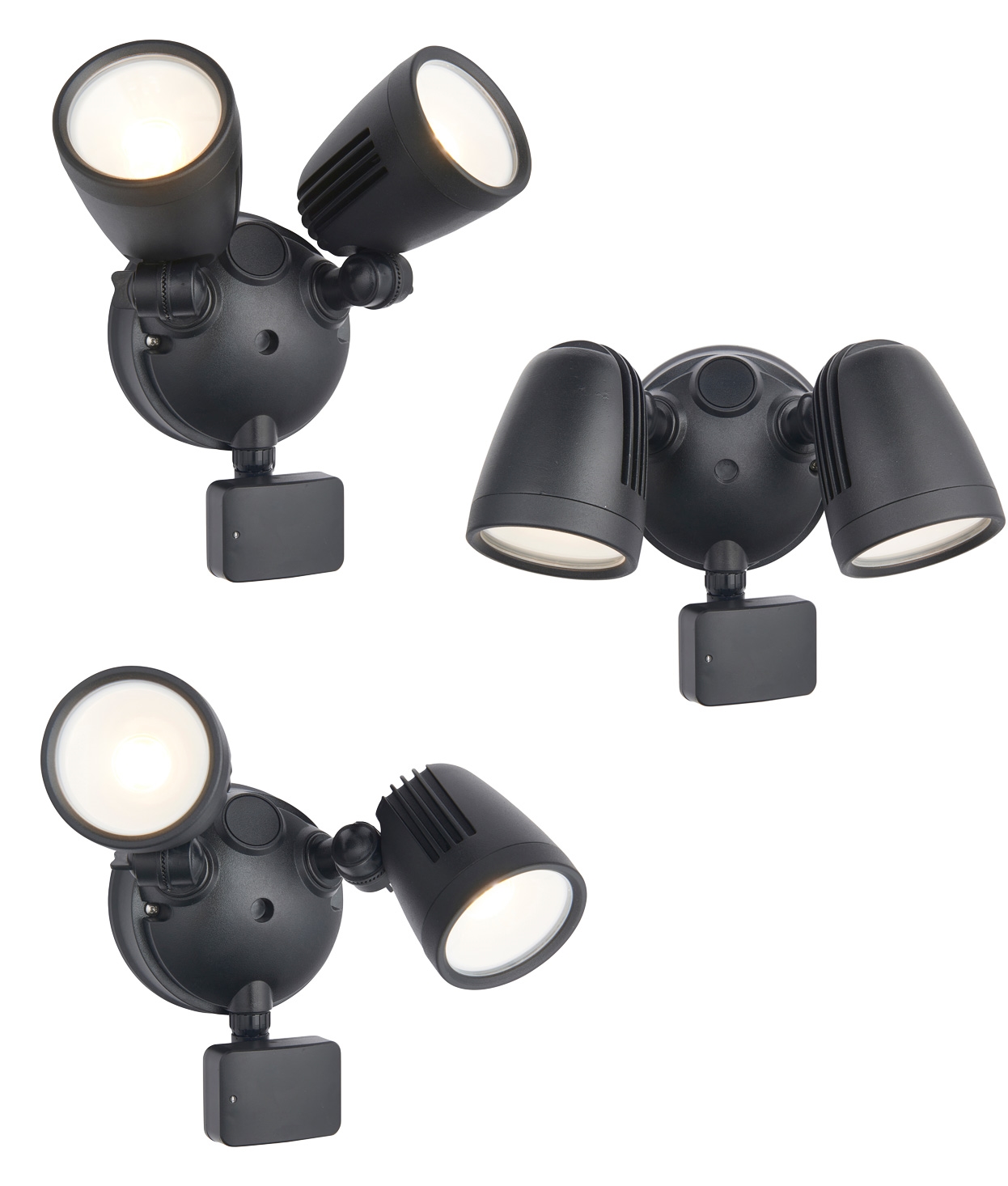 Reliable, Stylish and Practical LED Floodlight - Twin Spots - Microwave ...