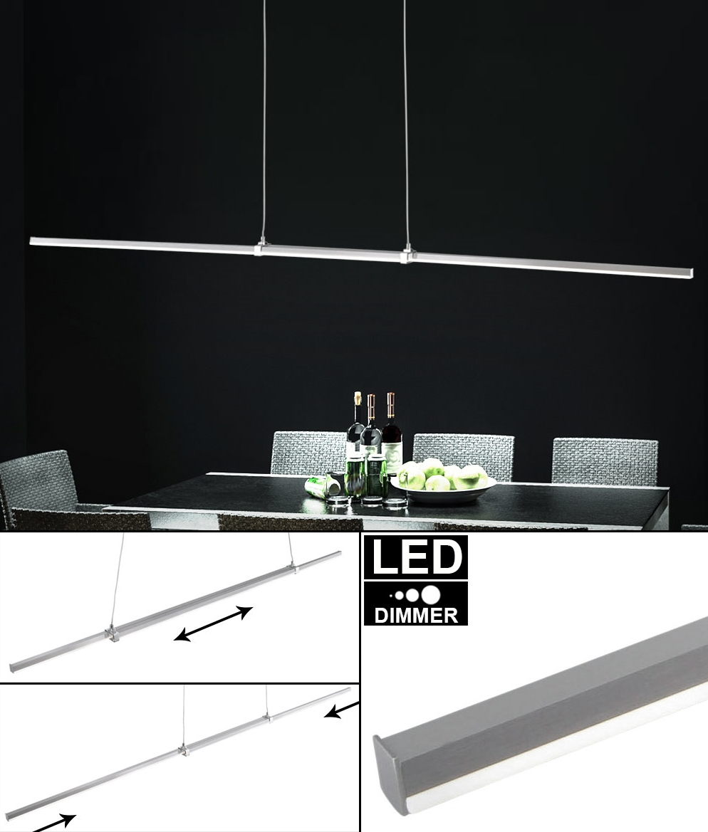 The Profile Extends on this Extra Slim Suspended LED Pendant Light