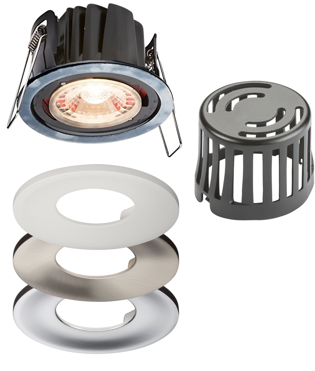 Fixed Low Profile LED Fire, IP65 and IC Rated Downlight