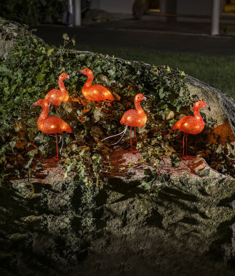 5 Light String Set with Flamingos LED Energy Efficient