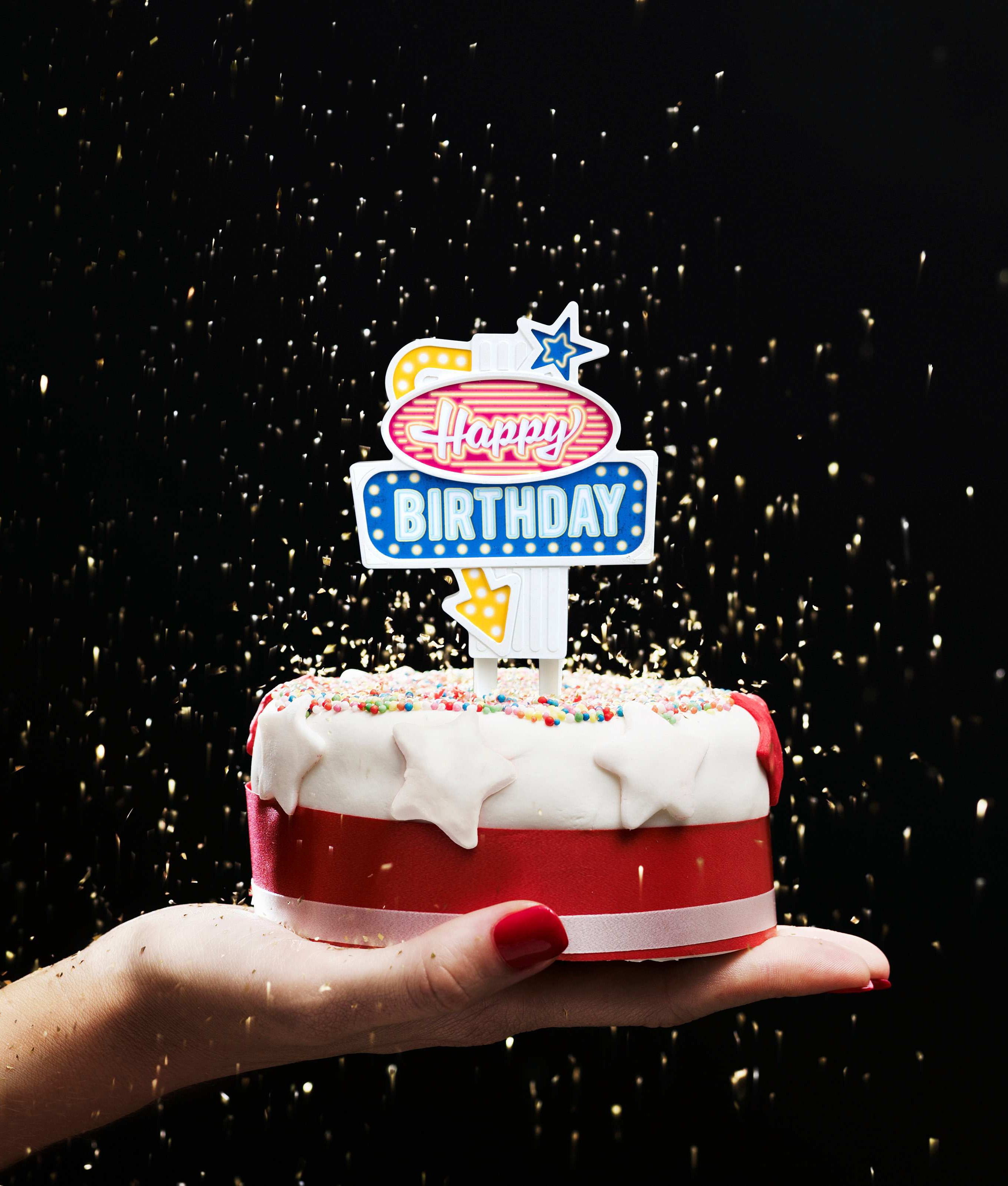 Happy Birthday Led Flashing Cake Topper