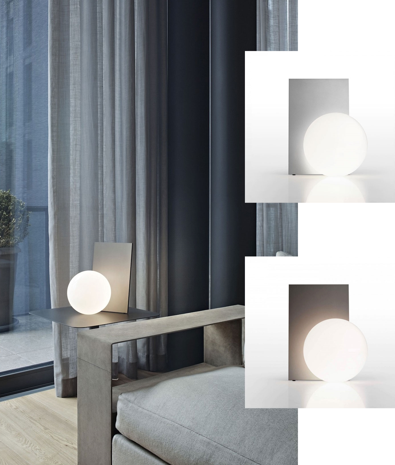Extra T - The Soft Low Glare Table Lamp by Flos - Graphite - UK ...