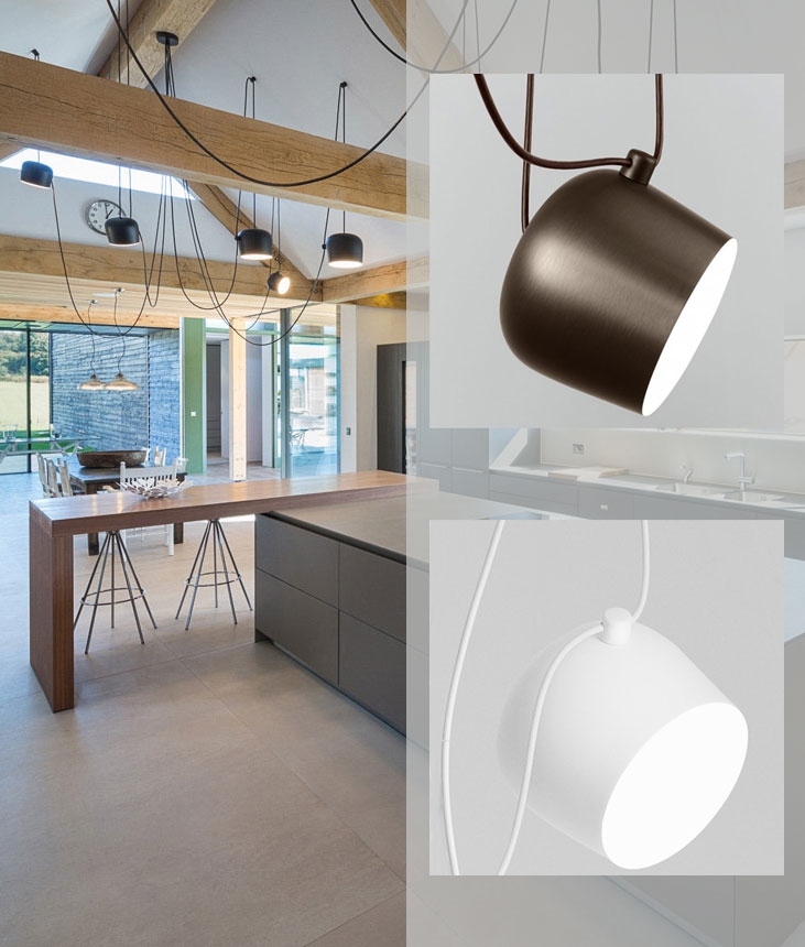 Hanging Flex Pendants - Completely Adjustable - Aim Pendants by Flos