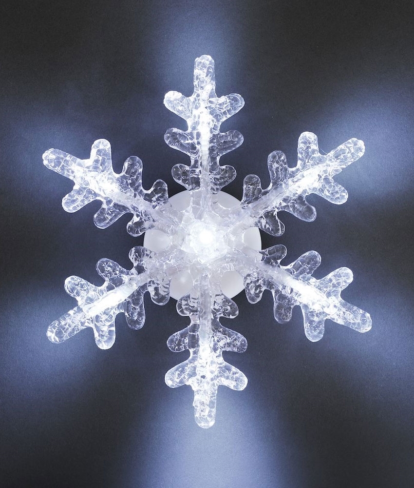 Snowflake with LEDs for Windows - Requires Batteries