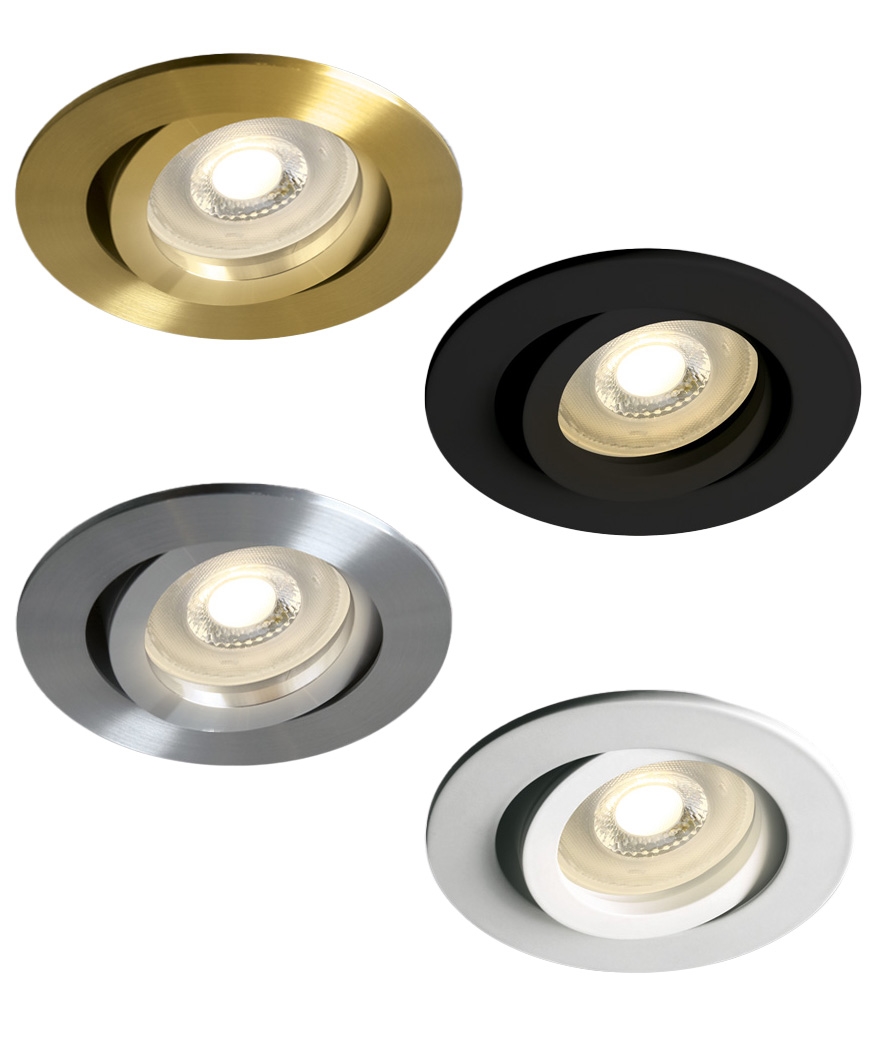 Tool-Free Relamping for GU10 Mains LED Lamps - Brushed Aluminium or ...