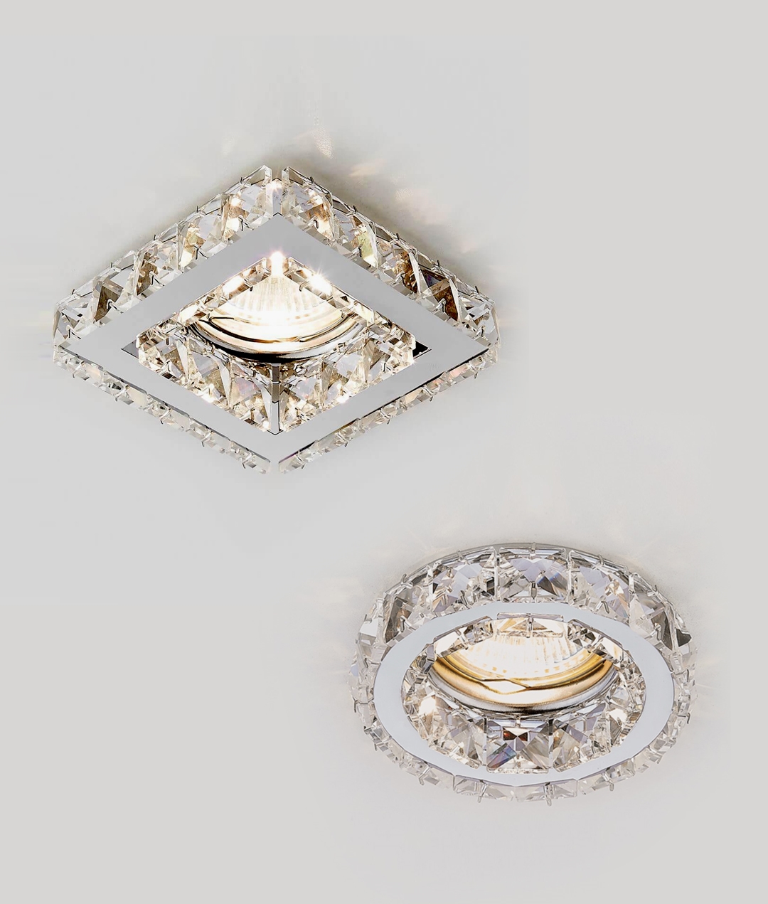 Crystal Downlights designed for GU10 lamps—Choose between Square or ...