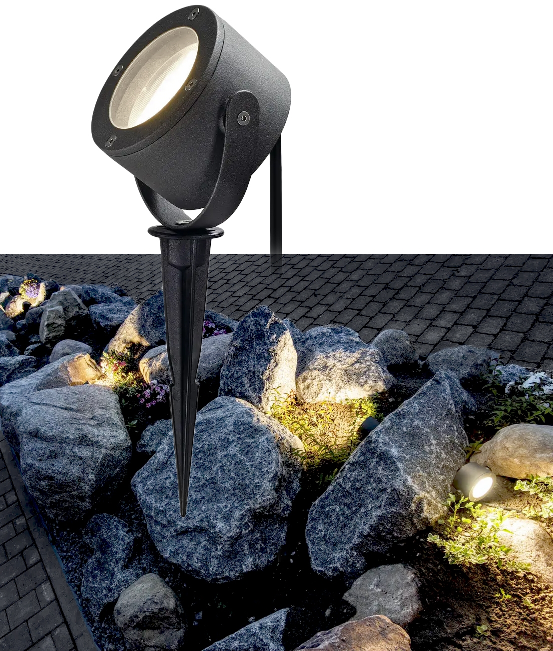 Adjustable GX53 broad beam angle Garden Spike Light for Installation in ...