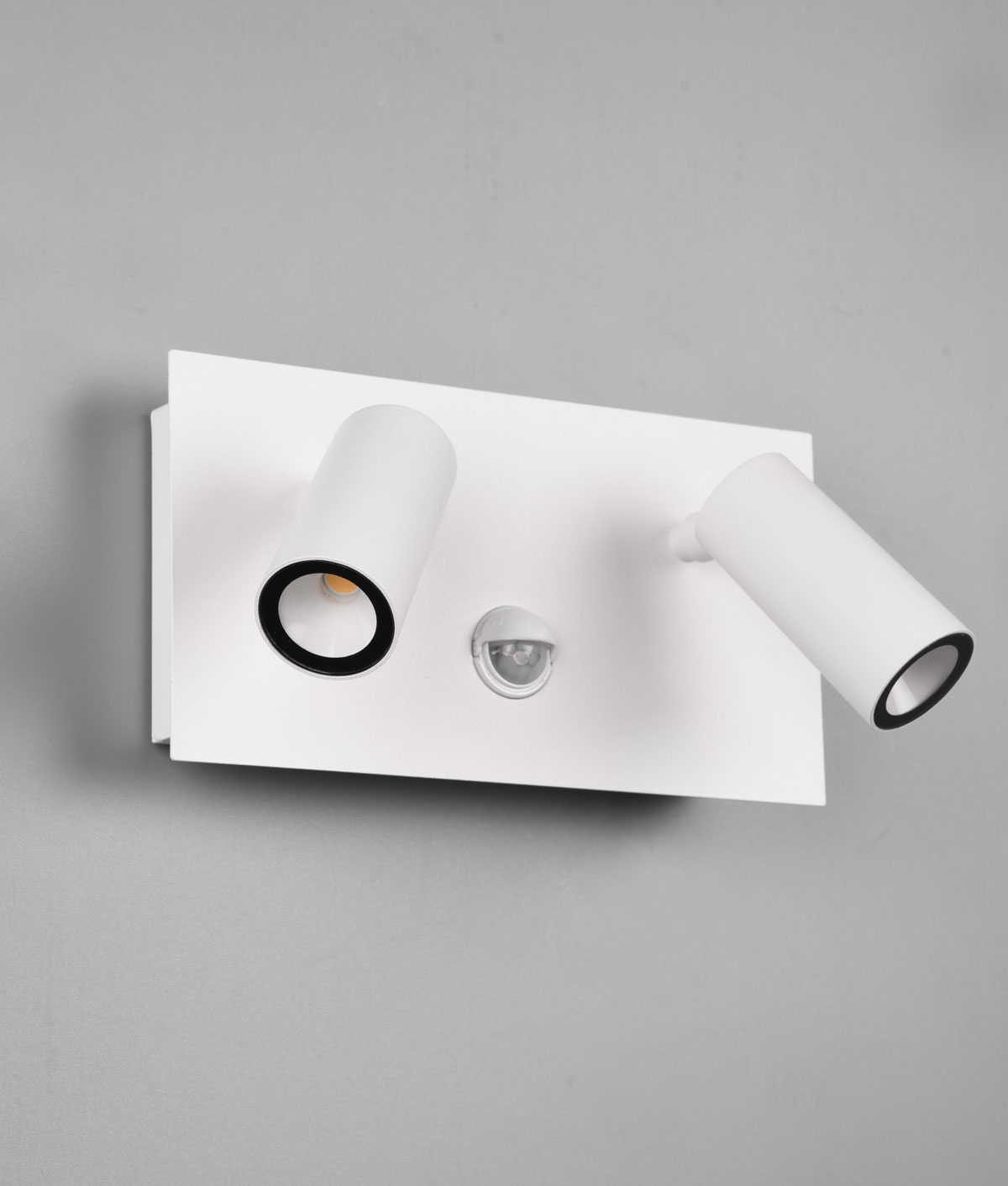 PIR LED Adjustable Double Spot Wall Light for Exterior Installation