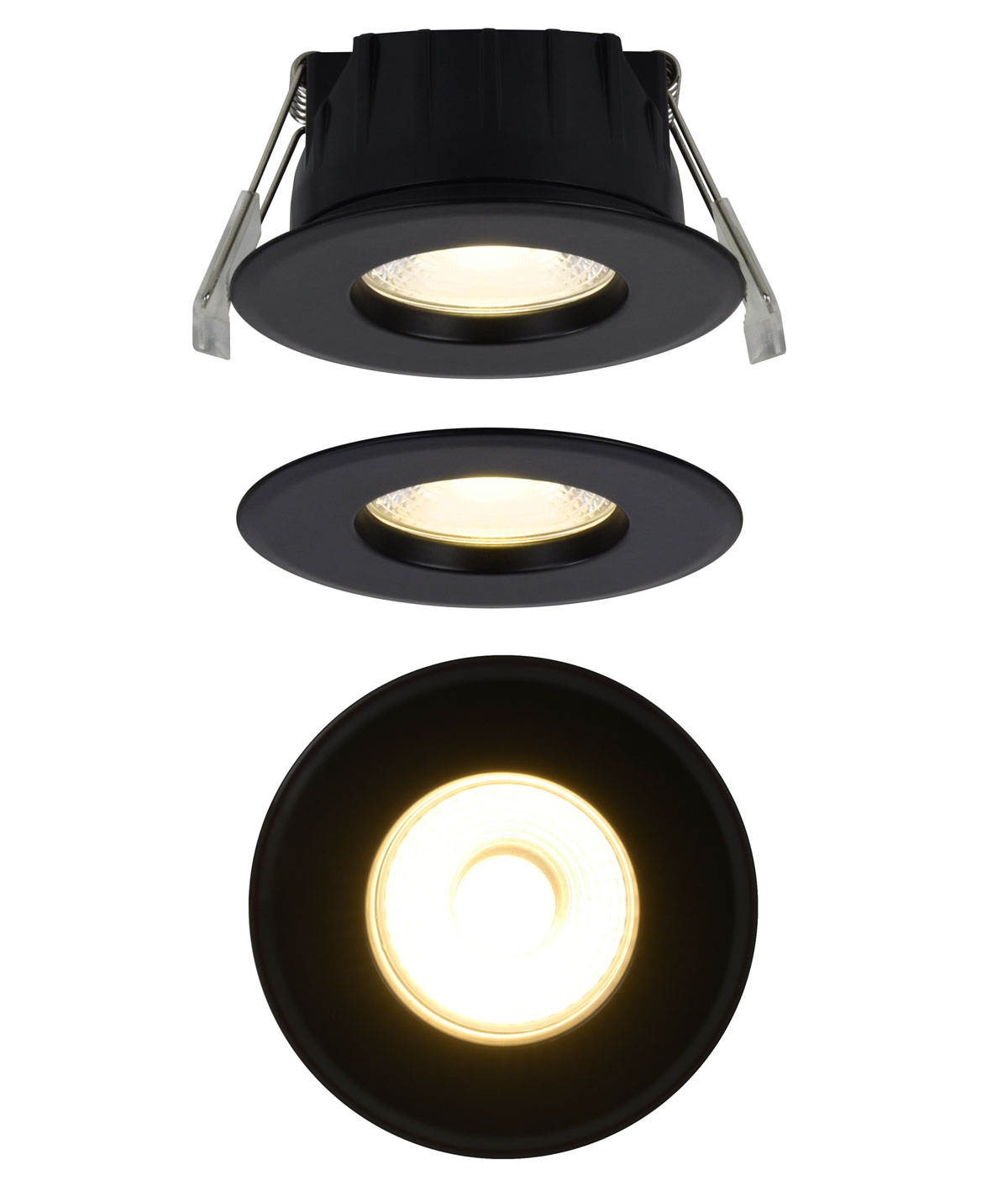 LED IP65 Round Downlight in White or Black - Mounts Straight into ...