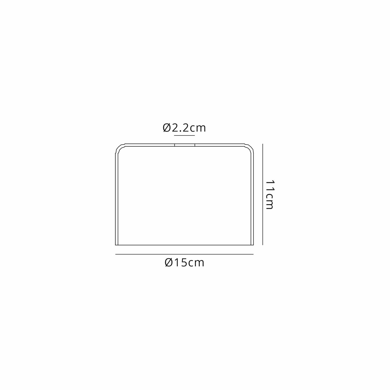 Hart 150x110mm Short Cylinder (A) Frosted Glass Shade