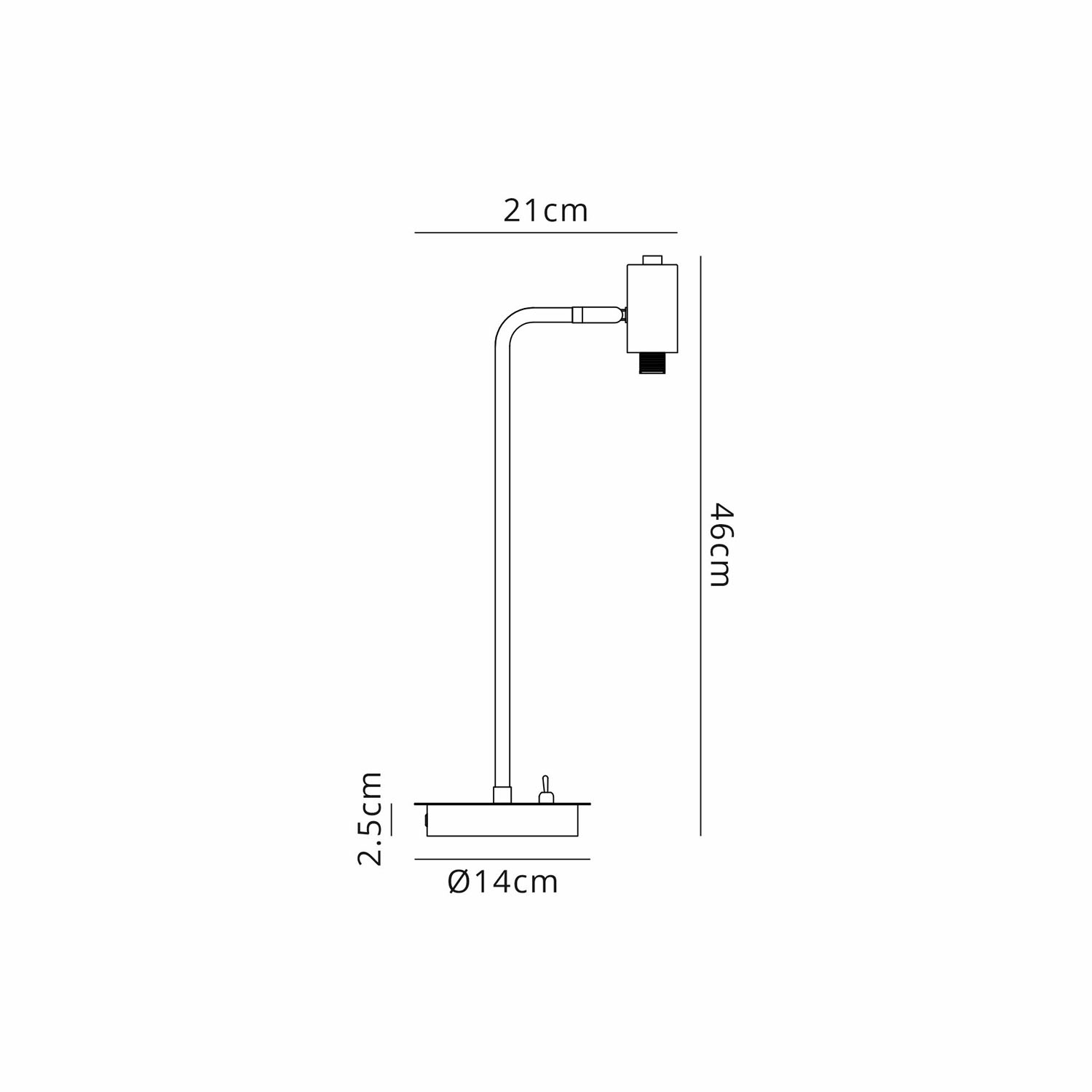 Paolo Adjustable Table Lamp (FRAME ONLY) - 1 x G9 - Polished Chrome