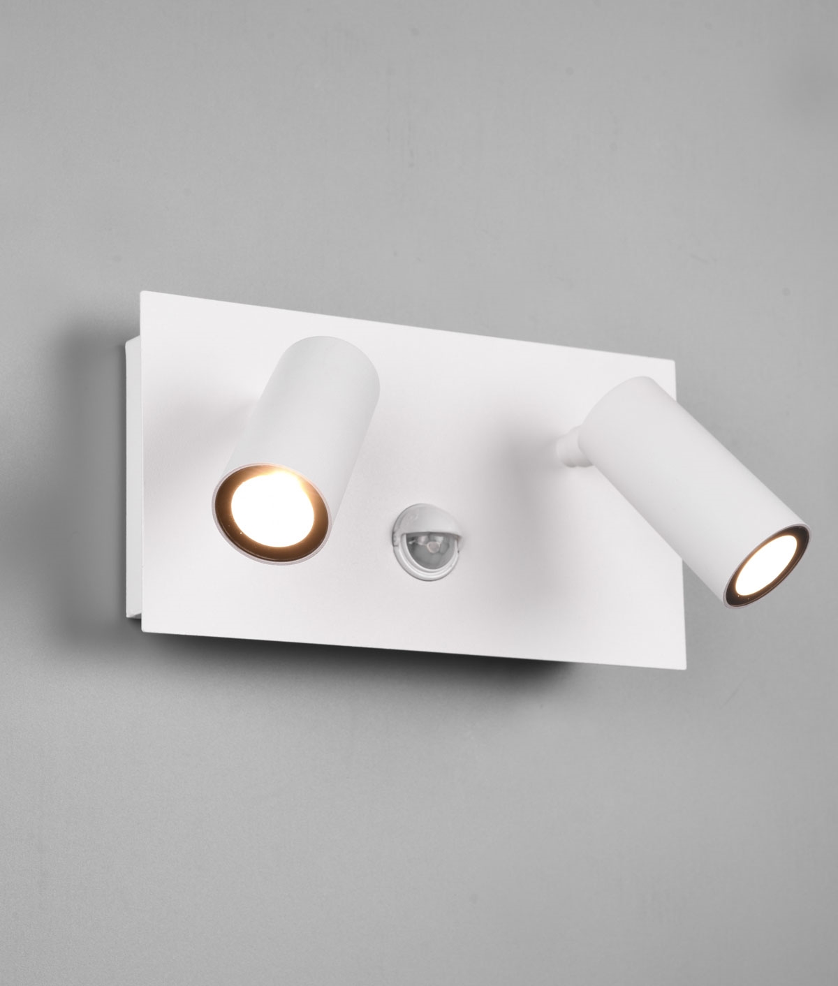 PIR LED Adjustable Double Spot Wall Light for Exterior Installation