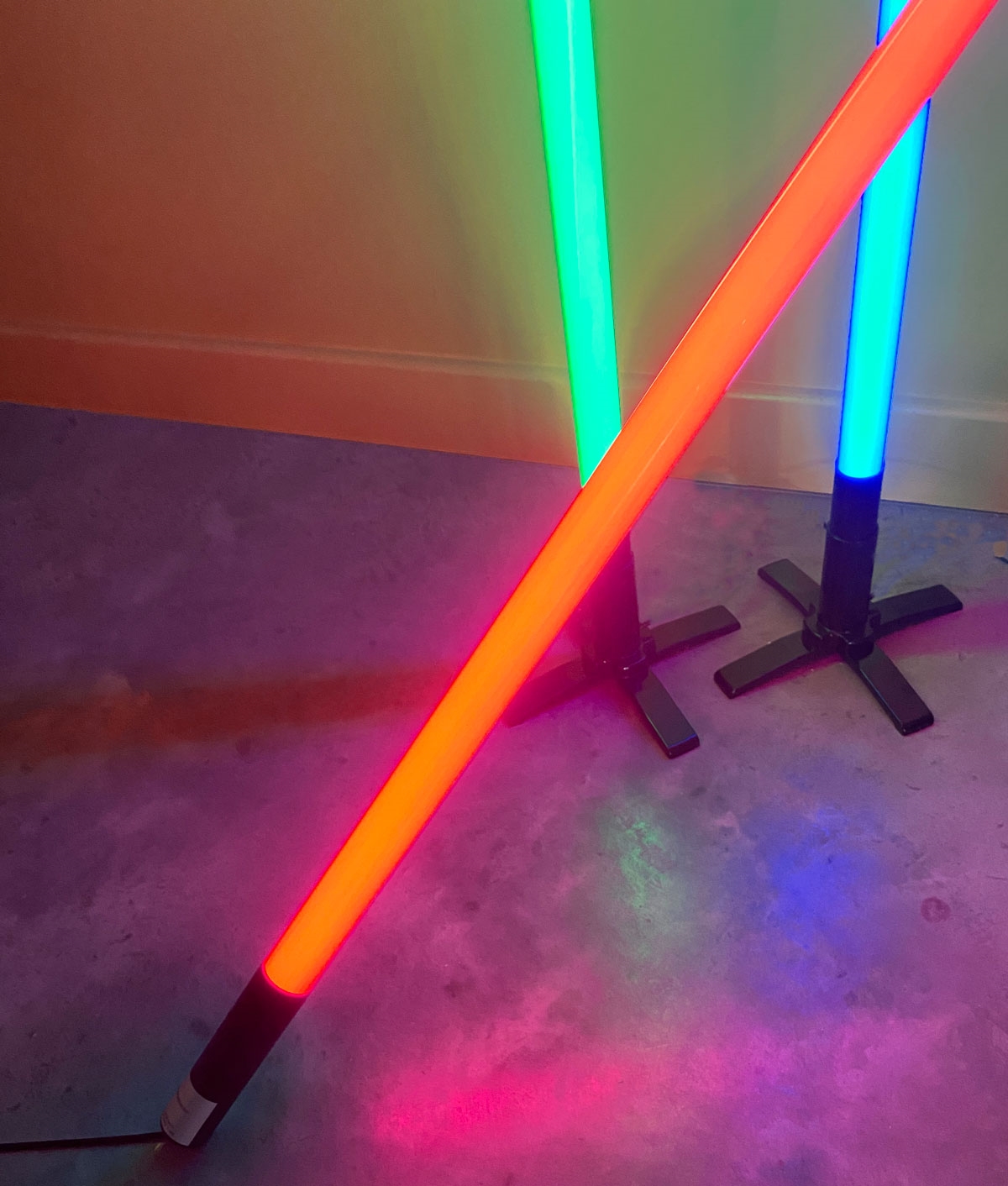 Neon LED Tube Light in 8 Colours including Stand and Wall Clips