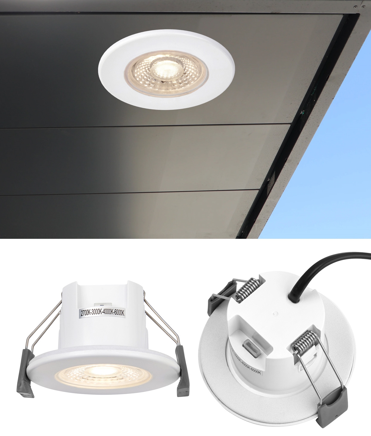 Easy To Install IP65 Rated CCT LED Downlight - Dimmable, Double ...