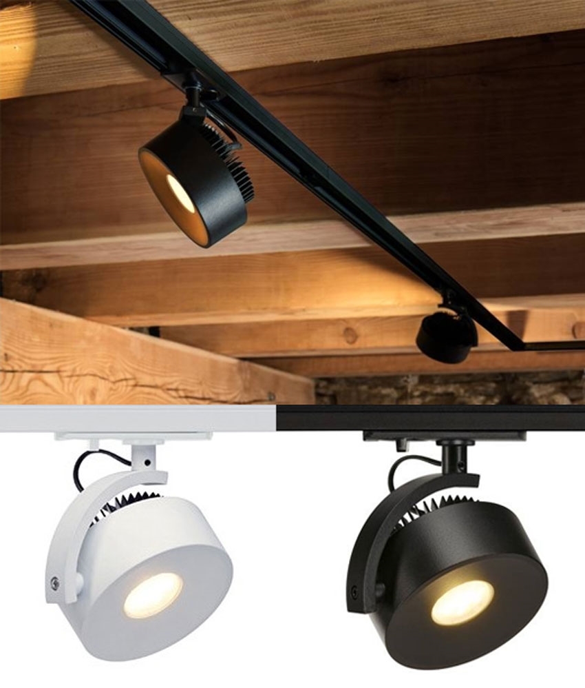 LED Single Spot Light for Single Circuit Track - Black or White