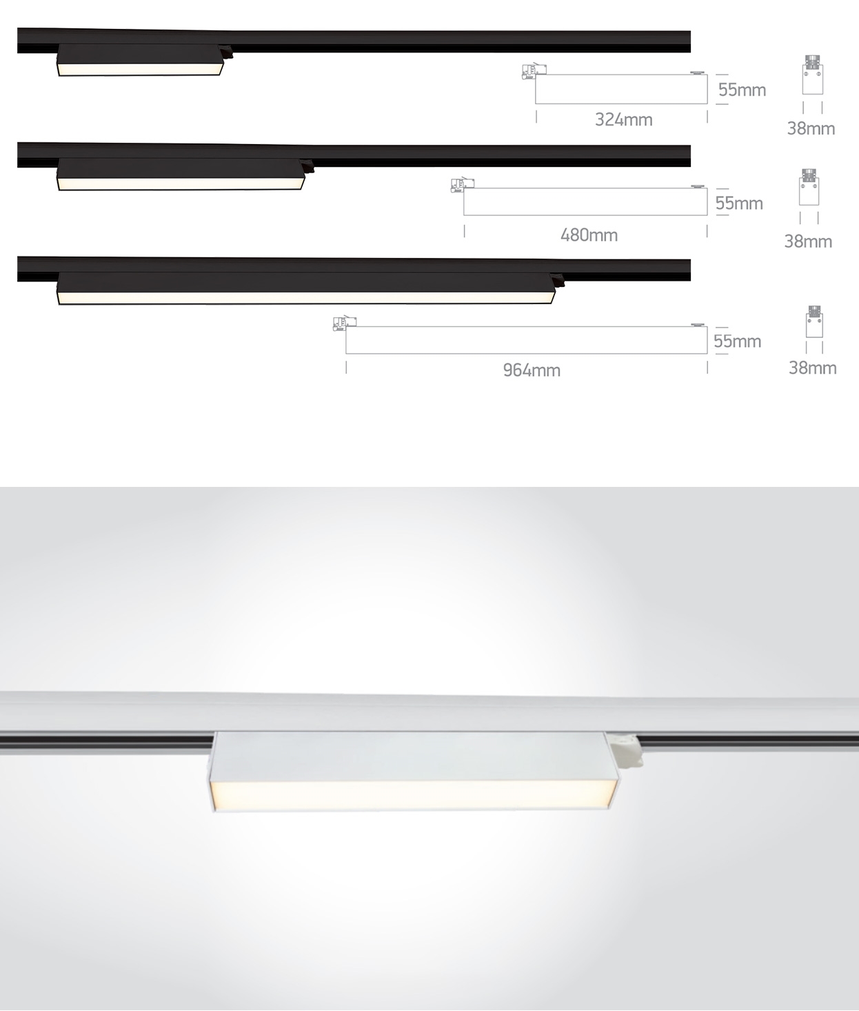 LED Linear Light for 3 Circuit Track - Create Layered Lighting in ...