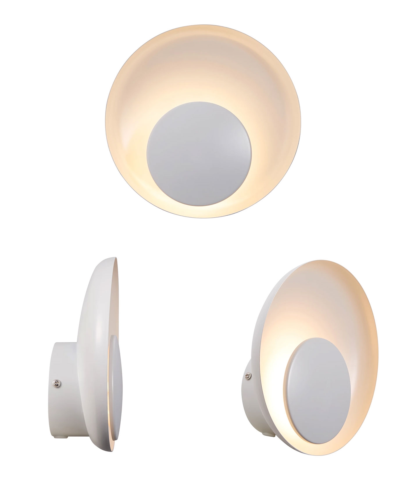 Diffused Illumination LED Round Wall Light - 3 Options