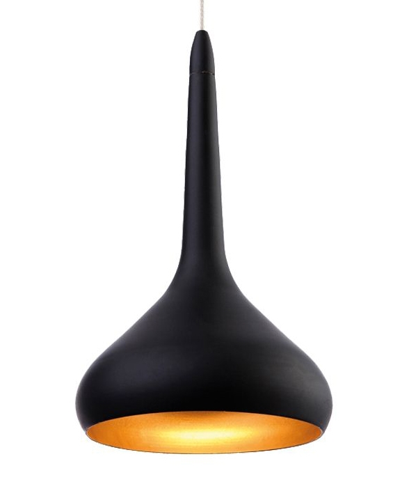 Compact teardrop pendant light - built in LED
