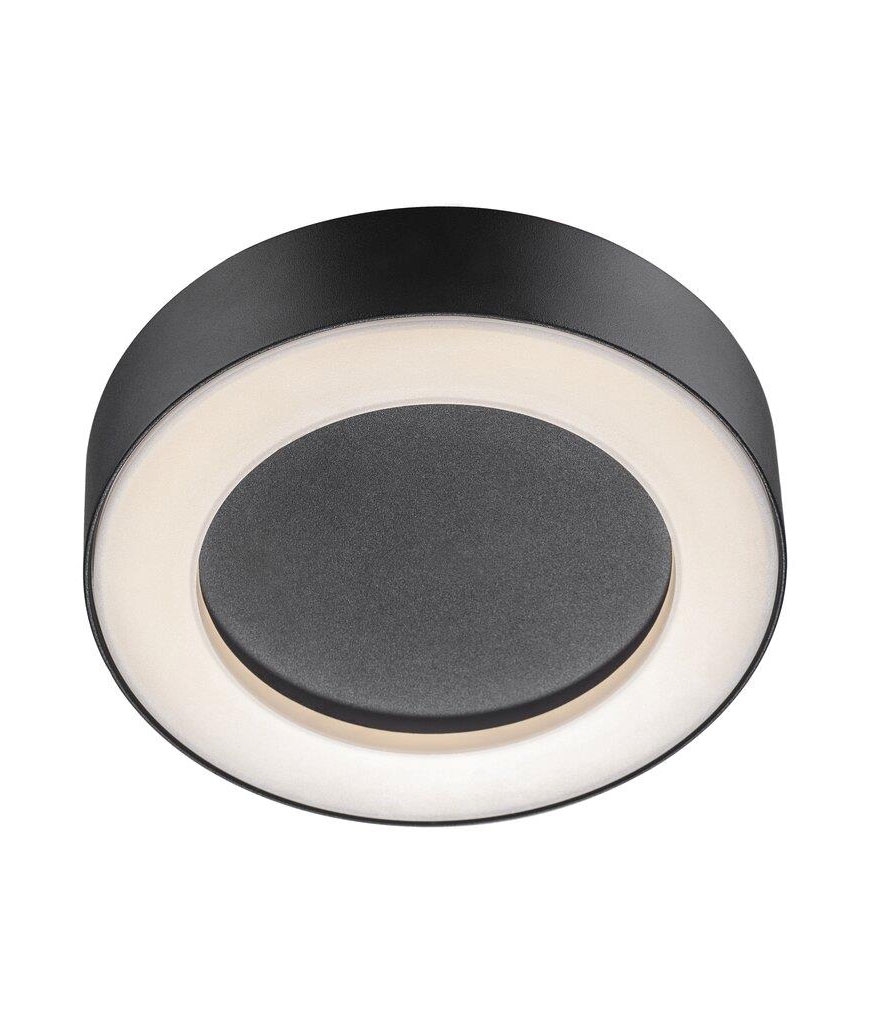 Black Round LED Ceiling or Wall Light IP54