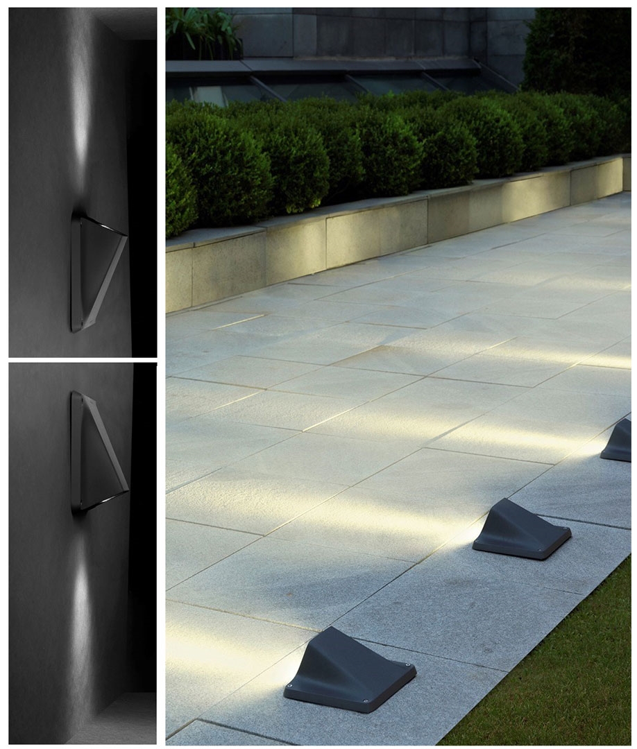 Exterior Angular Recessed LED Guide or Wall Light IP67 Rated