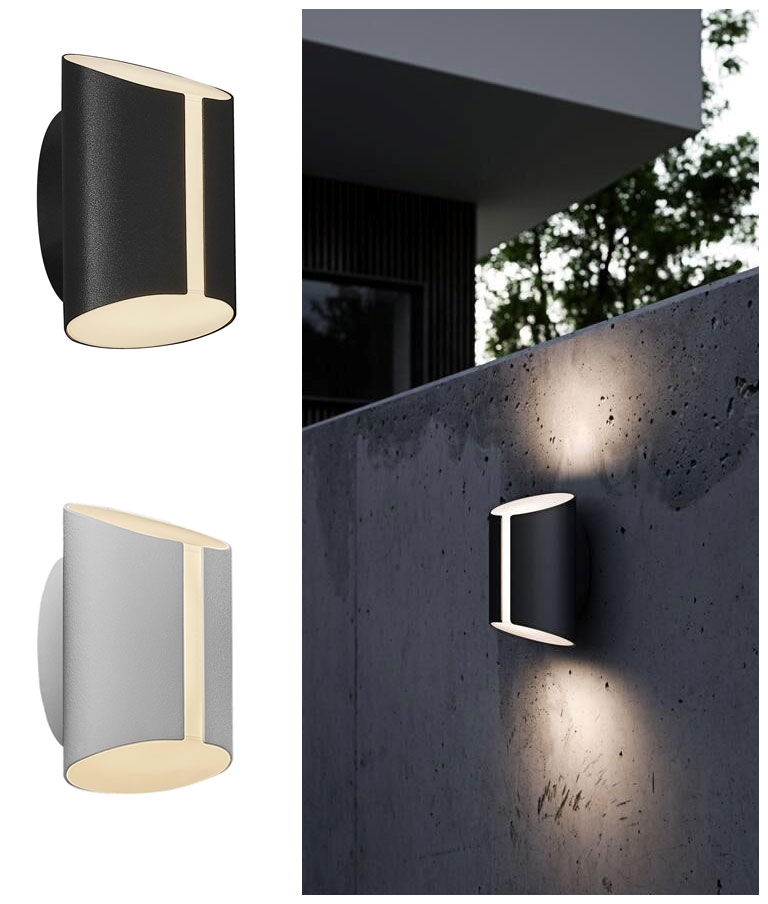 Exterior LED Up and Down Light with Slit Front Detail