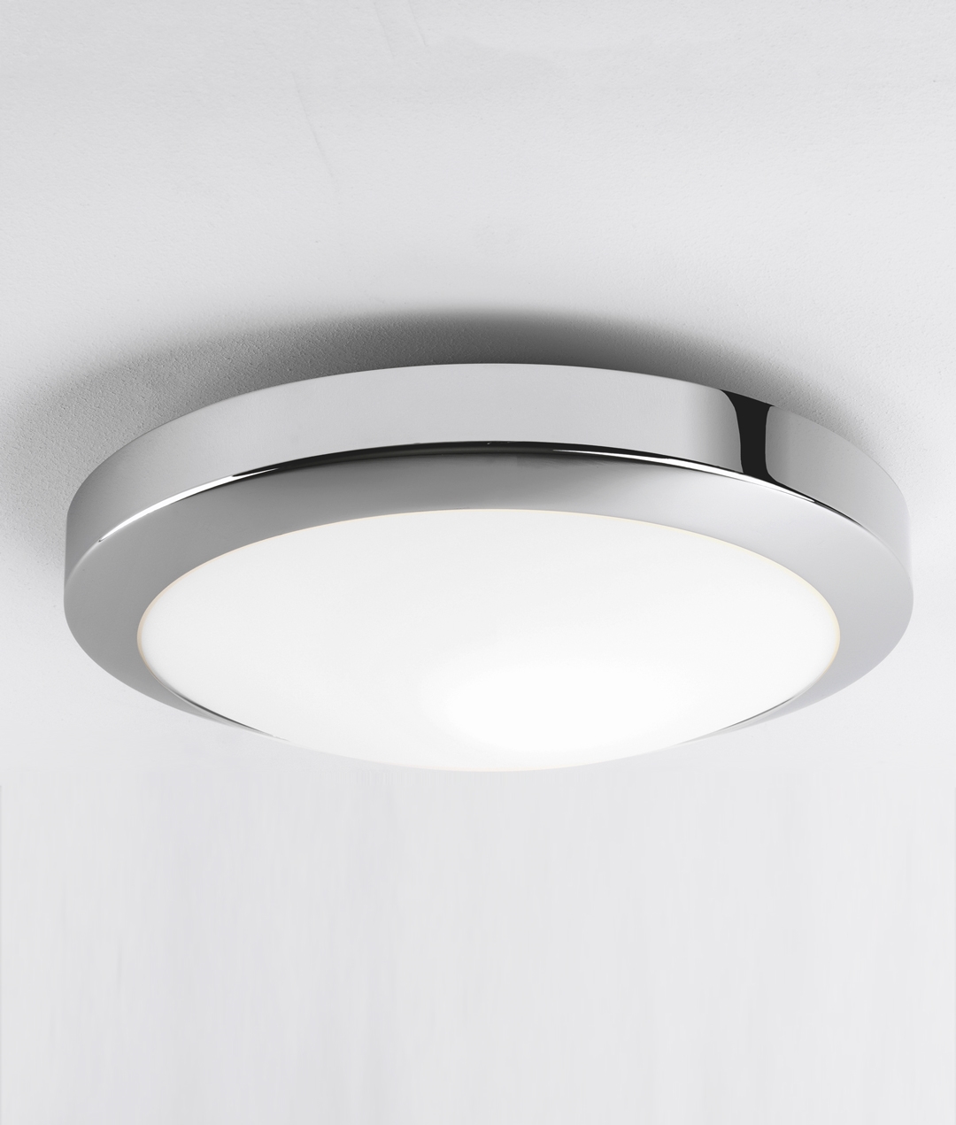 Round Opal Glass & Chrome IP44 Round Light for Walls or Ceilings ...