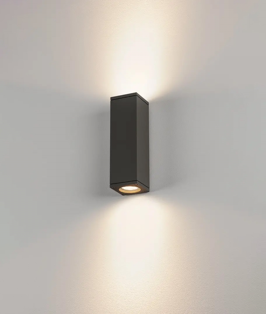Tall Rectangular Up and Down IP44 Outdoor Wall Light